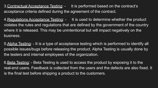 Levels of Testing | PPTX