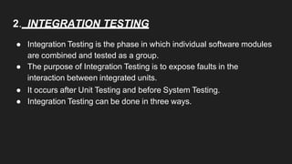 Levels of Testing | PPTX