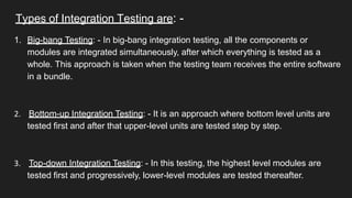 Levels of Testing | PPTX