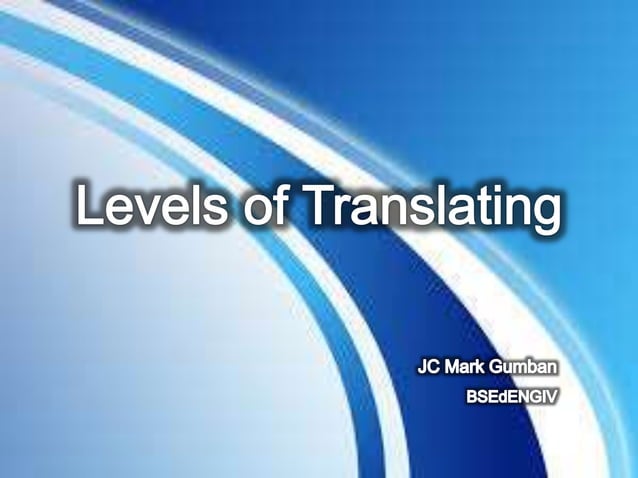 Level translator | PPT