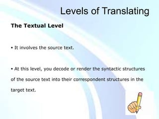 Levels of translating | PPTX