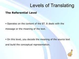 Levels of translating | PPTX