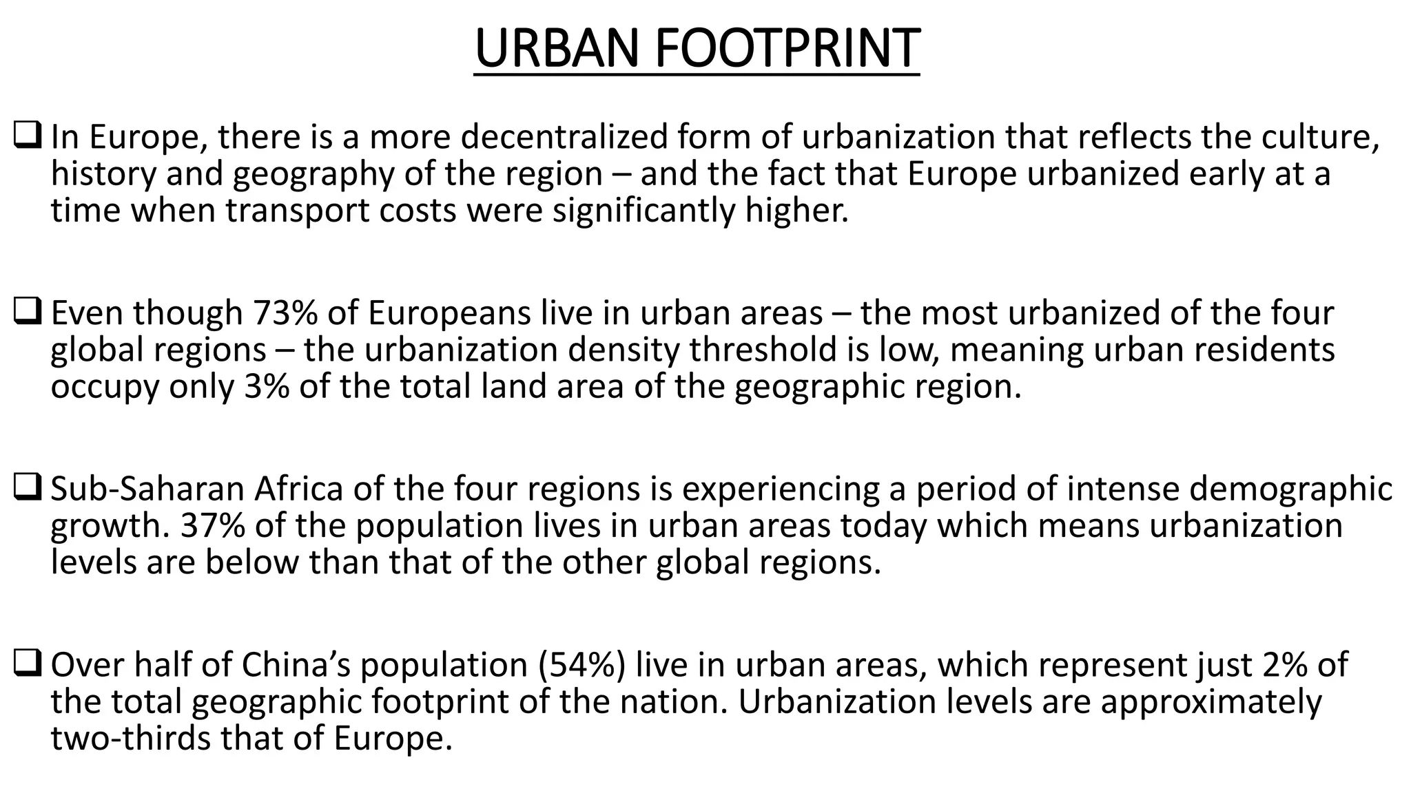Levels, Patterns and Trends of Urbanization (World) | PPTX