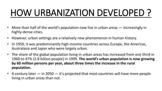 Levels, Patterns and Trends of Urbanization (World) | PPTX