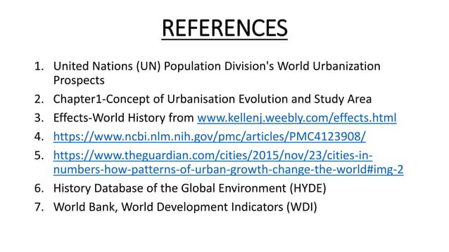 Levels, Patterns and Trends of Urbanization (World) | PPTX