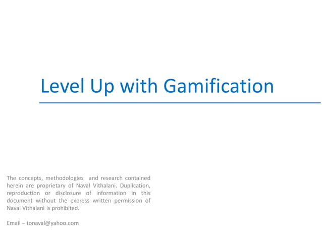 Level up with Gamification | PPT
