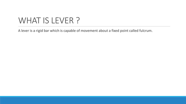 TYPES OF LEVER | PPTX