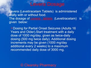 Levera (Levetiracetam Tablets) | ODP