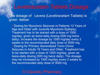 Levera (Levetiracetam Tablets) | ODP