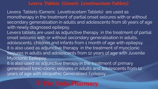 Levera Tablets by Intas (Generic Levetiracetam Tablets) | PDF