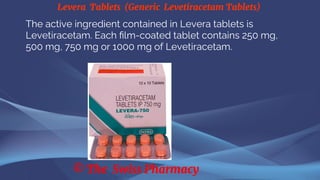 Levera Tablets by Intas (Generic Levetiracetam Tablets) | PDF