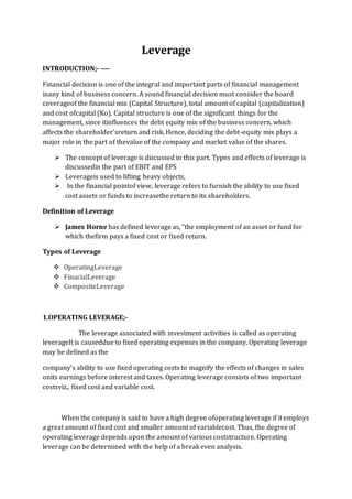 Leverage | DOCX