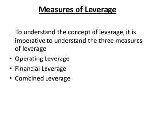 Leverage #Financial_Management | PPTX