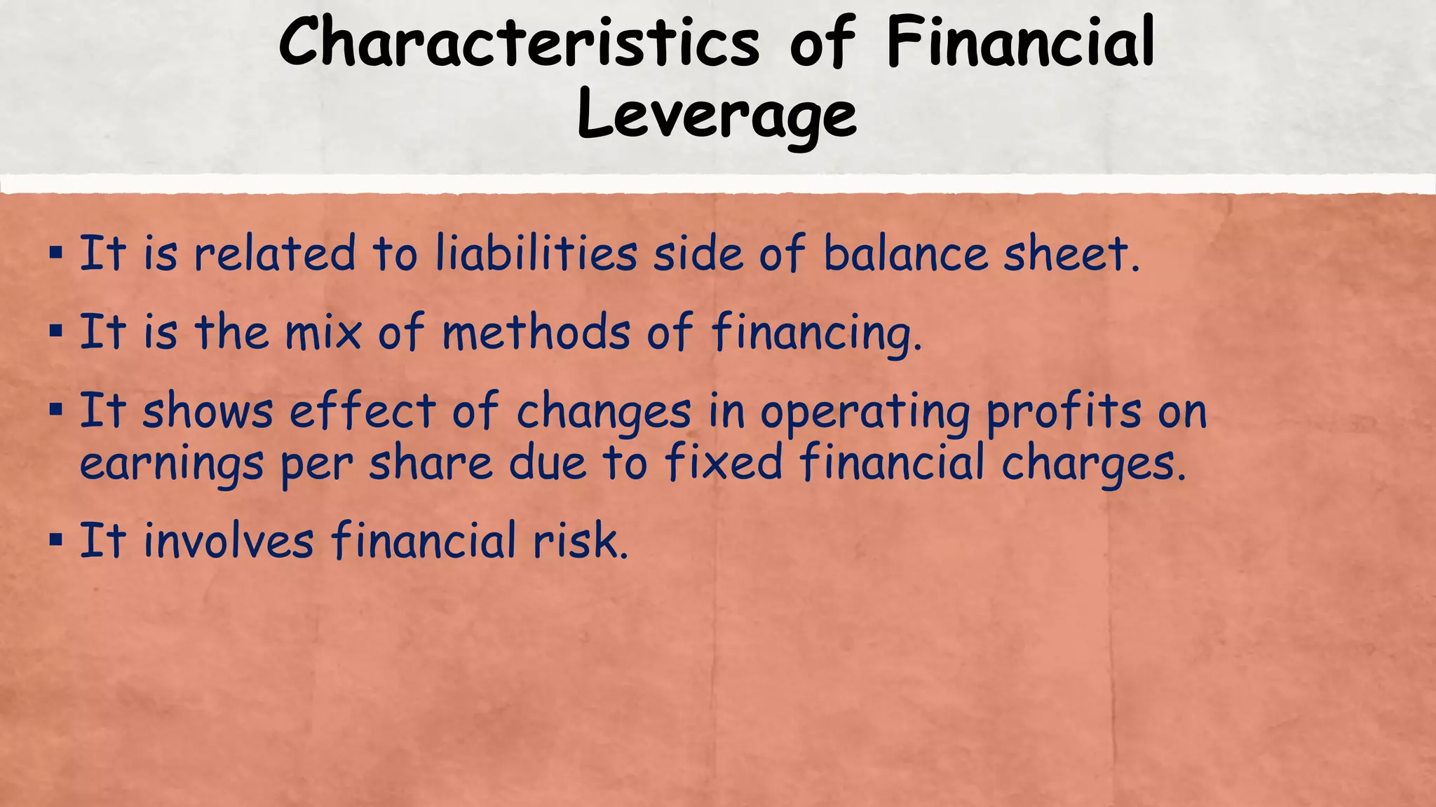 Leverage (Operating, financial & combined leverage) | PPTX