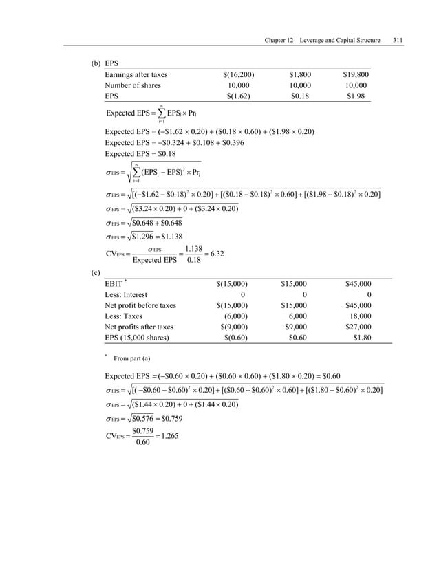 leverage chapter problem solution | PDF | Stocks and Bonds | Personal Investing