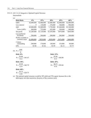 leverage chapter problem solution | PDF