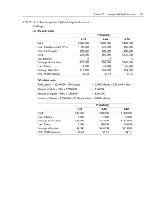 leverage chapter problem solution | PDF
