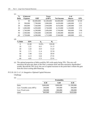 leverage chapter problem solution | PDF