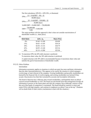 leverage chapter problem solution | PDF