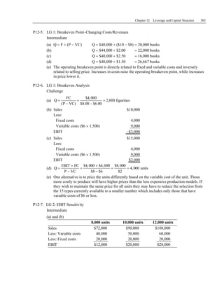 leverage chapter problem solution | PDF