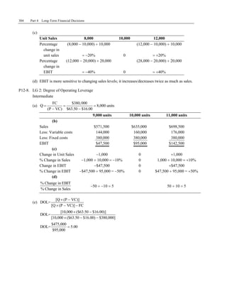 leverage chapter problem solution | PDF