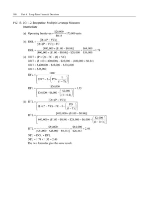 leverage chapter problem solution | PDF