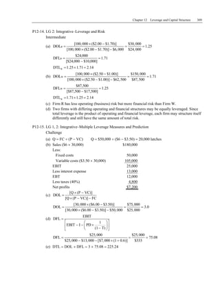 leverage chapter problem solution | PDF