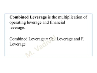 Analysis of Leverage and its types of leverage analysis. | PPTX