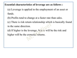 Analysis of Leverage and its types of leverage analysis. | PPTX