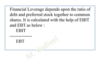 Analysis of Leverage and its types of leverage analysis. | PPTX