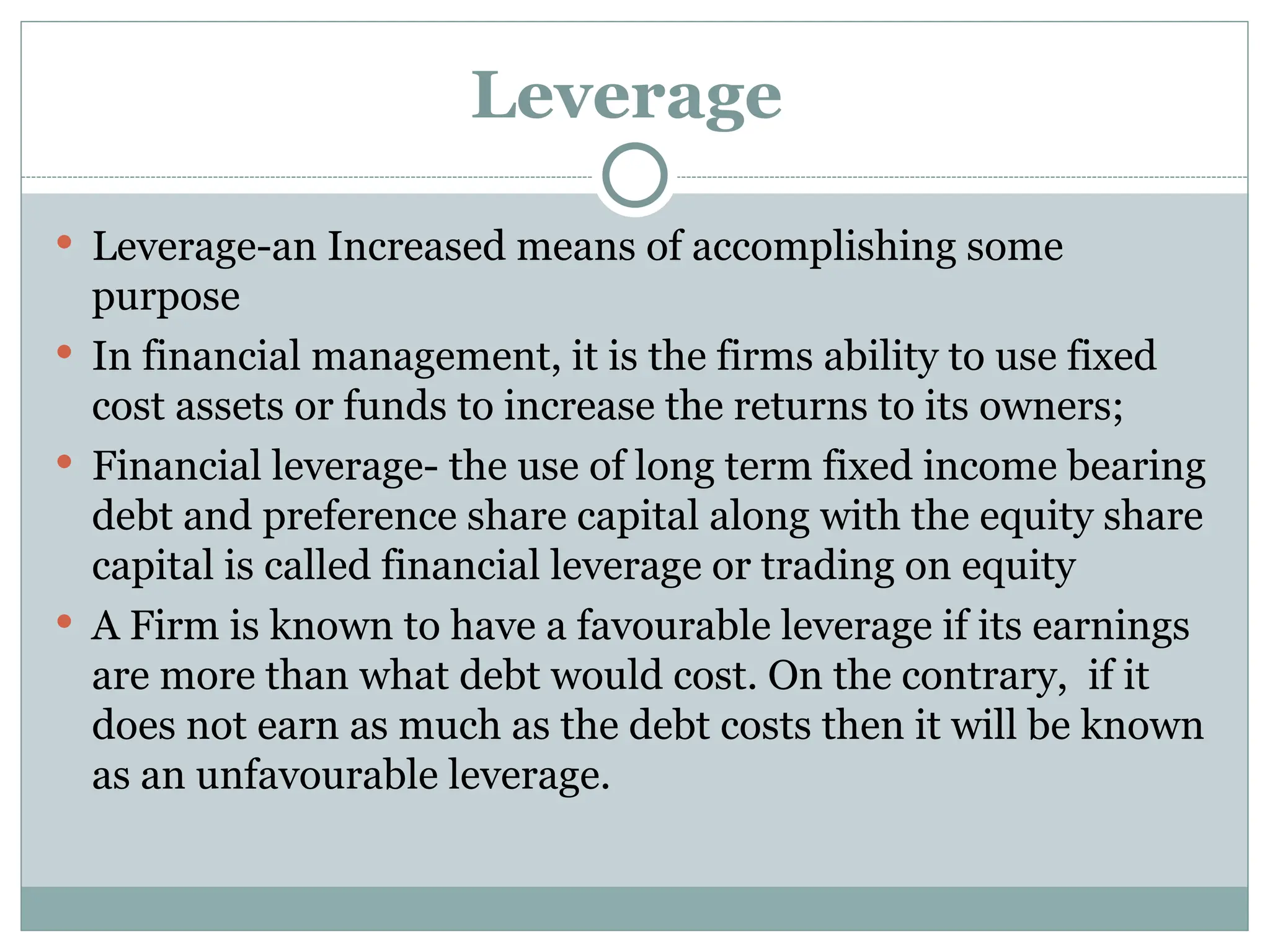 Operating & Financial Leverage Analysis .ppt