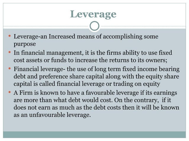 Operating & Financial Leverage Analysis .ppt