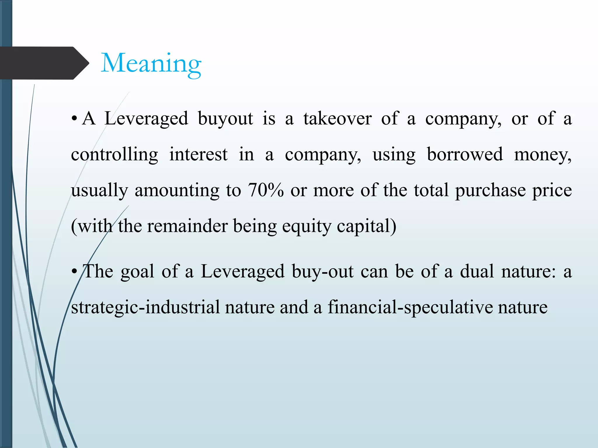 ~$Leveraged buyout | PPT | Free Download