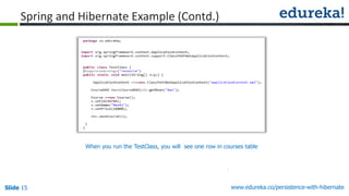 Leverage Hibernate and Spring Features Together | PDF