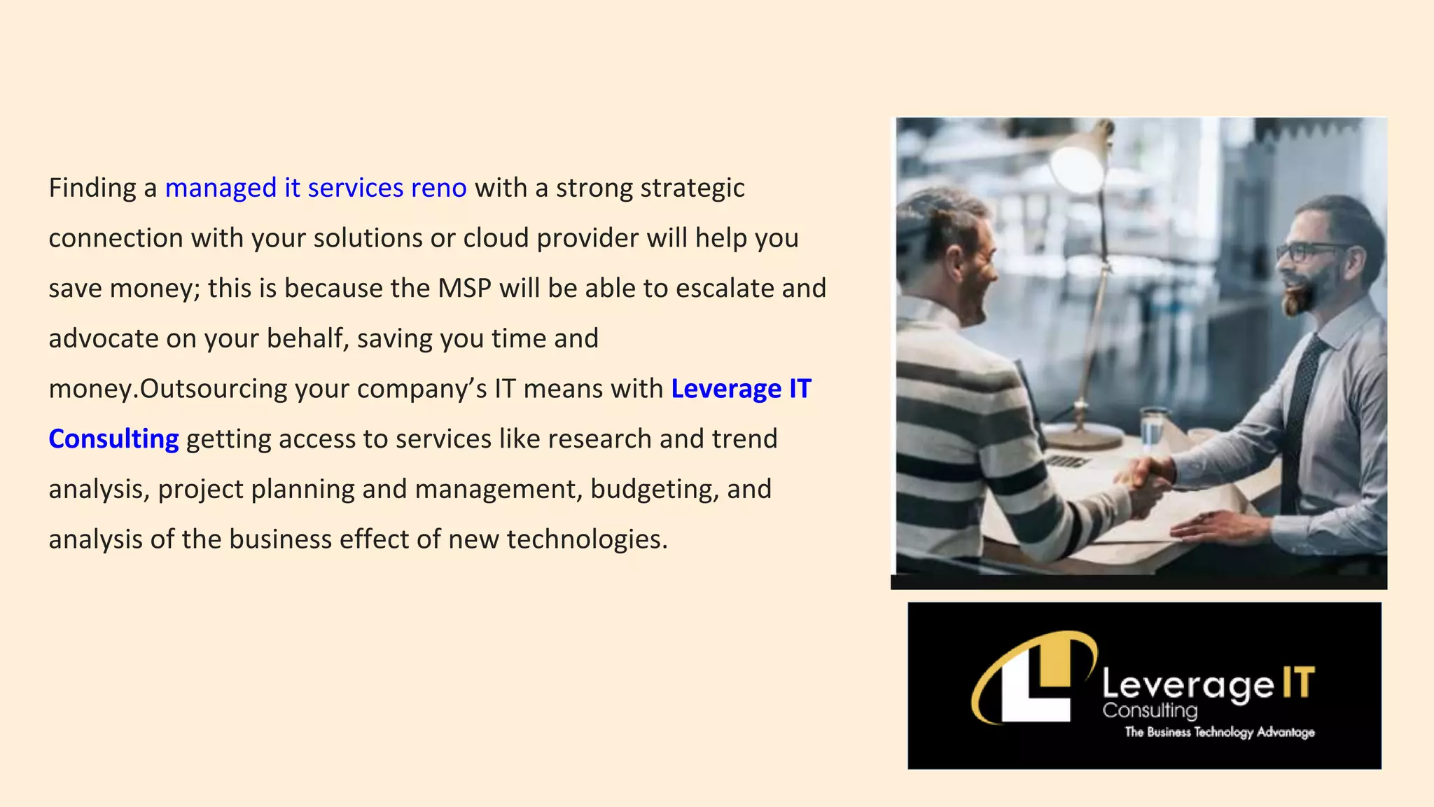 Leverage ITC - Managed IT Services Reno | PPT