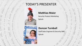 Leverage machine learning using splunk user behavioral analytics | PPT