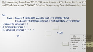 Uses of leverage in Financial Management | PPTX
