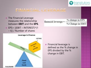 Leverage Ratios | Finance | PPTX
