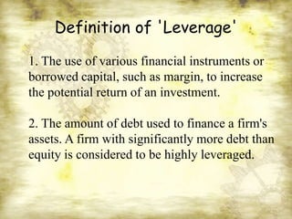 Leverages | PPT