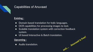 Leveraging Anuvaad (Document Digitization & Translation) in Education Domain | PPTX