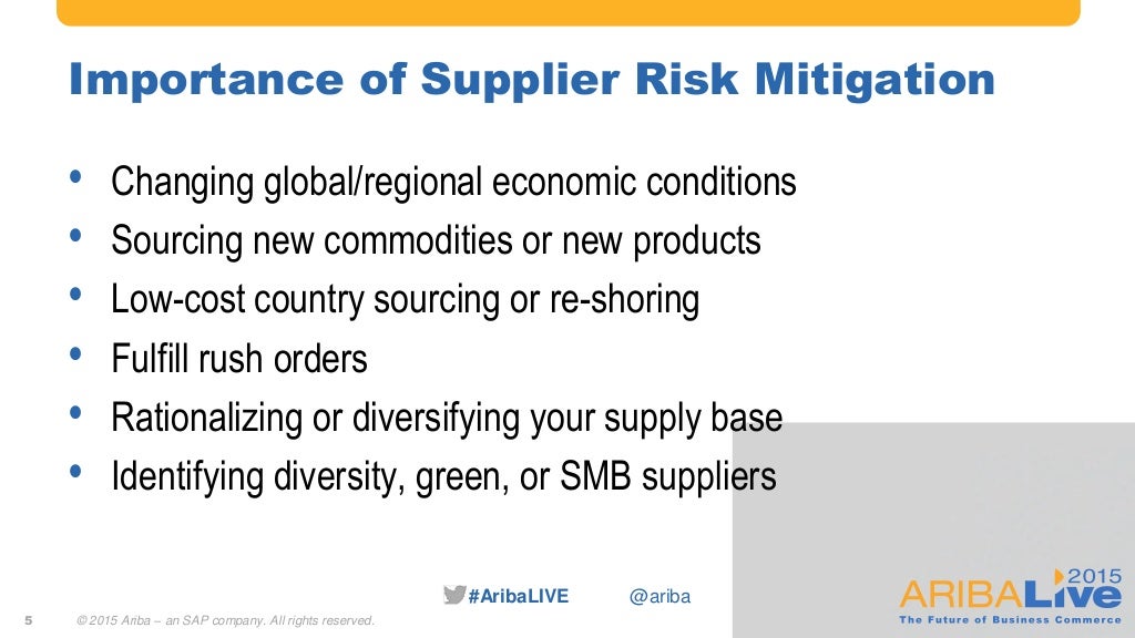 Leveraging Ariba Discovery for Supplier Identification and Vetting Leveraging Ariba Discovery for Supplier Identification and Vetting