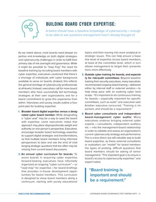Leveraging Board Governance for Cybersecurity | PDF