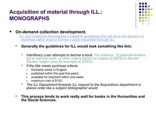 Leveraging Collection Development and Acquisitions in the Interlibrary ...