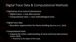 Leveraging Computational Methods for Theorizing IS Phenomena | PPT