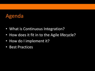 Leveraging Continuous Integration For Fun And Profit! | PPTX