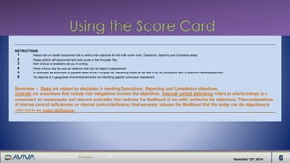 Leveraging COSO-A Score-Carding Approach | PPT