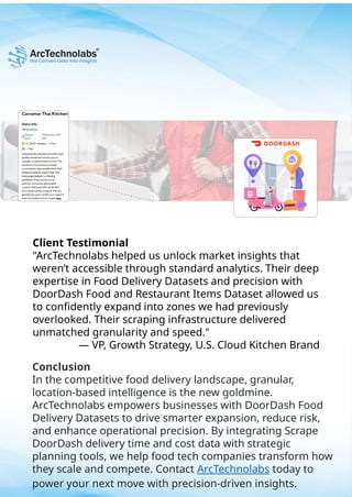 Leveraging DoorDash Food Delivery Datasets to Identify High-Demand ...