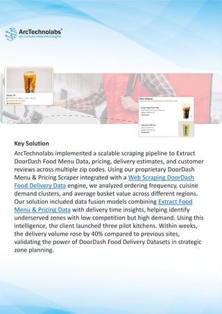 Leveraging DoorDash Food Delivery Datasets to Identify High-Demand ...