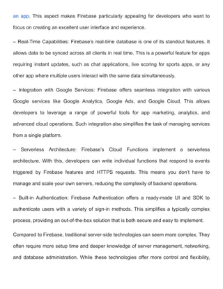 Leveraging Firebase for Your App Development When and Why to Choose ...