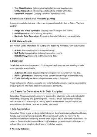 Leveraging Generative AI for Data Analysis and Modeling | PDF